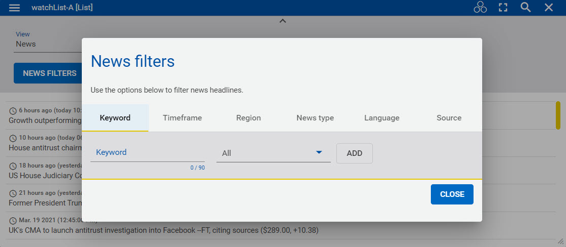 How to Create and Customize Watchlists
