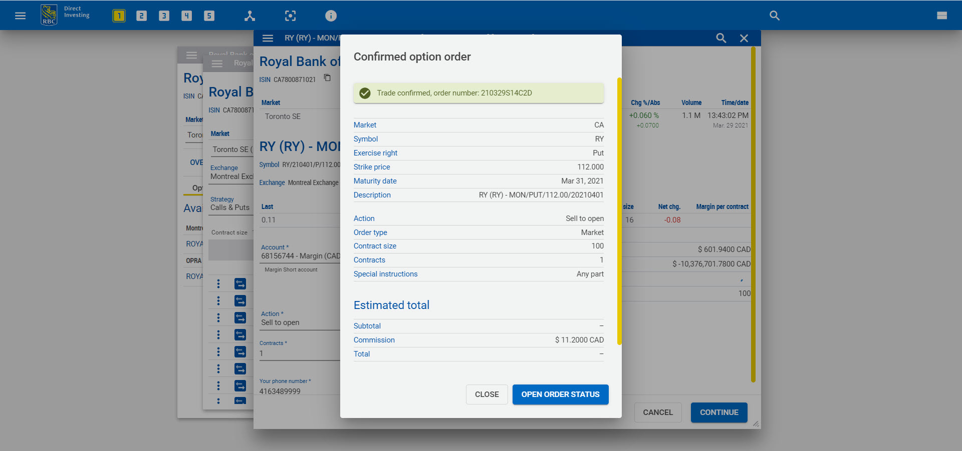 How to Place an Options Order