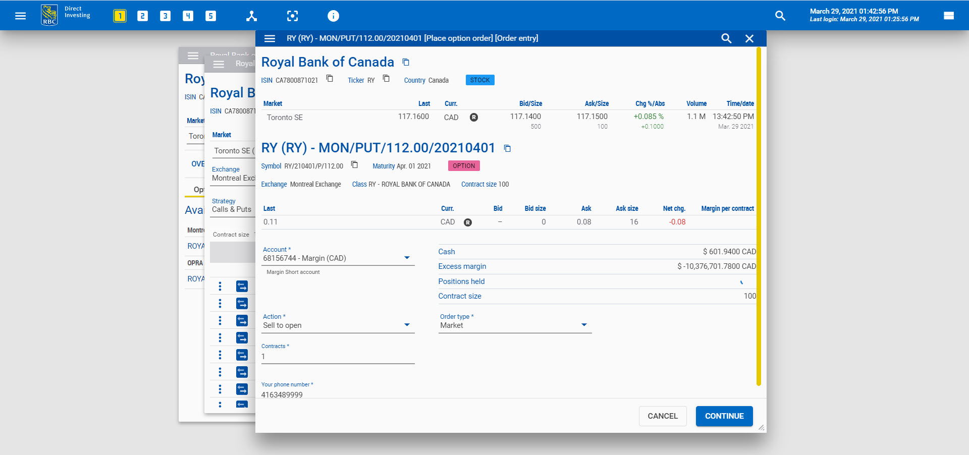 How to Place an Options Order